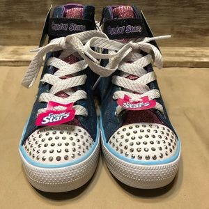 Skechers | Shoes | Adorable Girls Crystal Stars Sneakers Nwts | Poshmark